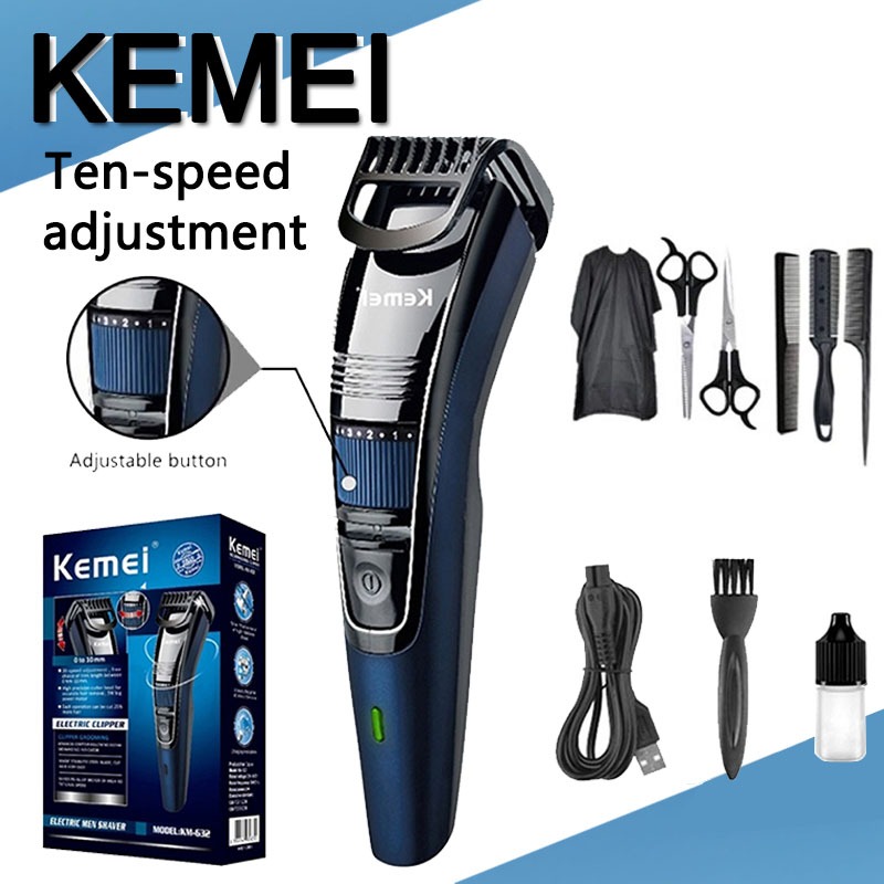 kemei Hair Clipper KM-632 Household Cordless Mustache And Stubble ...