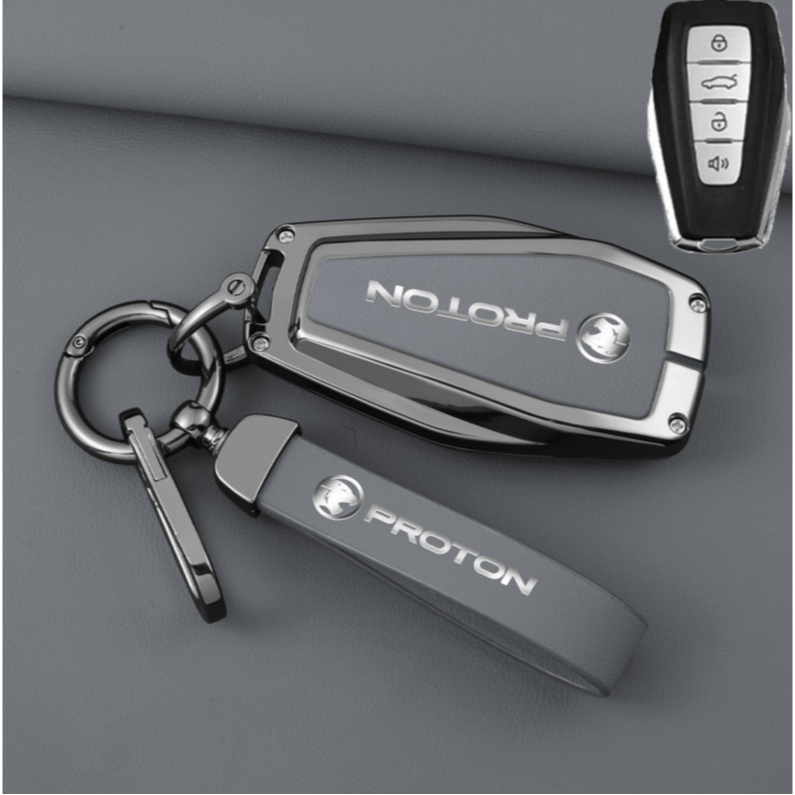 Key Case For PROTON X50 S70 X90 Zinc Alloy-Leather Smart Remote Car Key ...