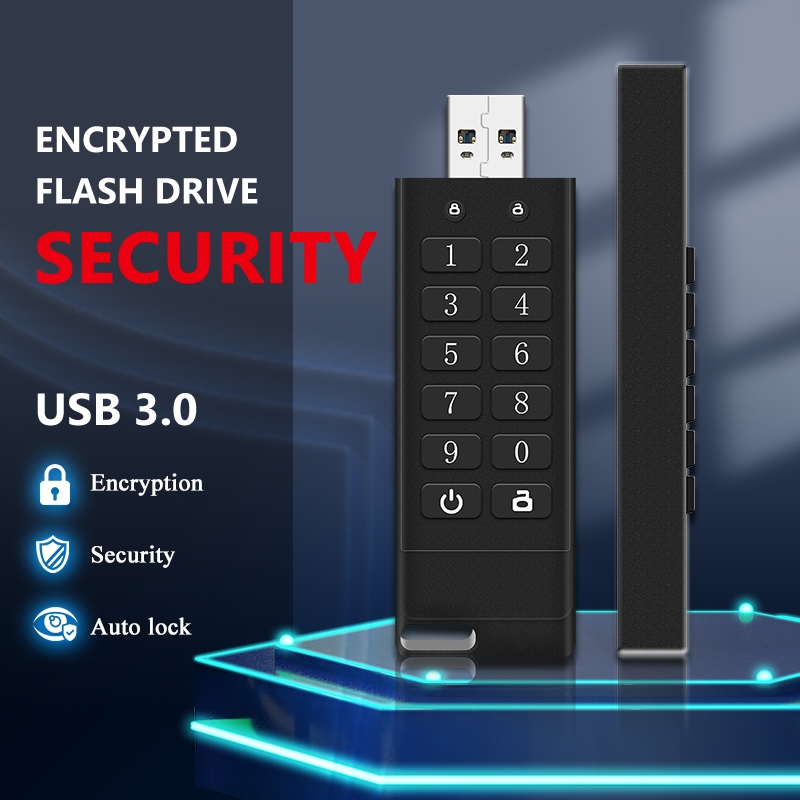 Secure USB drive, encrypted USB 8GB flash drive hardware password, with ...