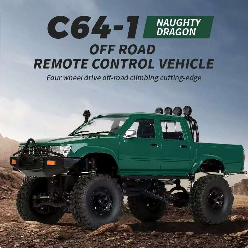 【Dark Green】WPL C64-1 RC CAR 1/16 2.4G Full Scale 4WD Adults Climbing ...