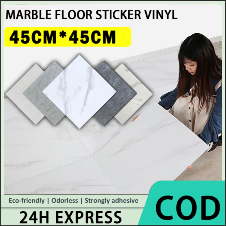 45X45CM marble tile sticker Vinyl tiles Flooring self adhesive Marble ...