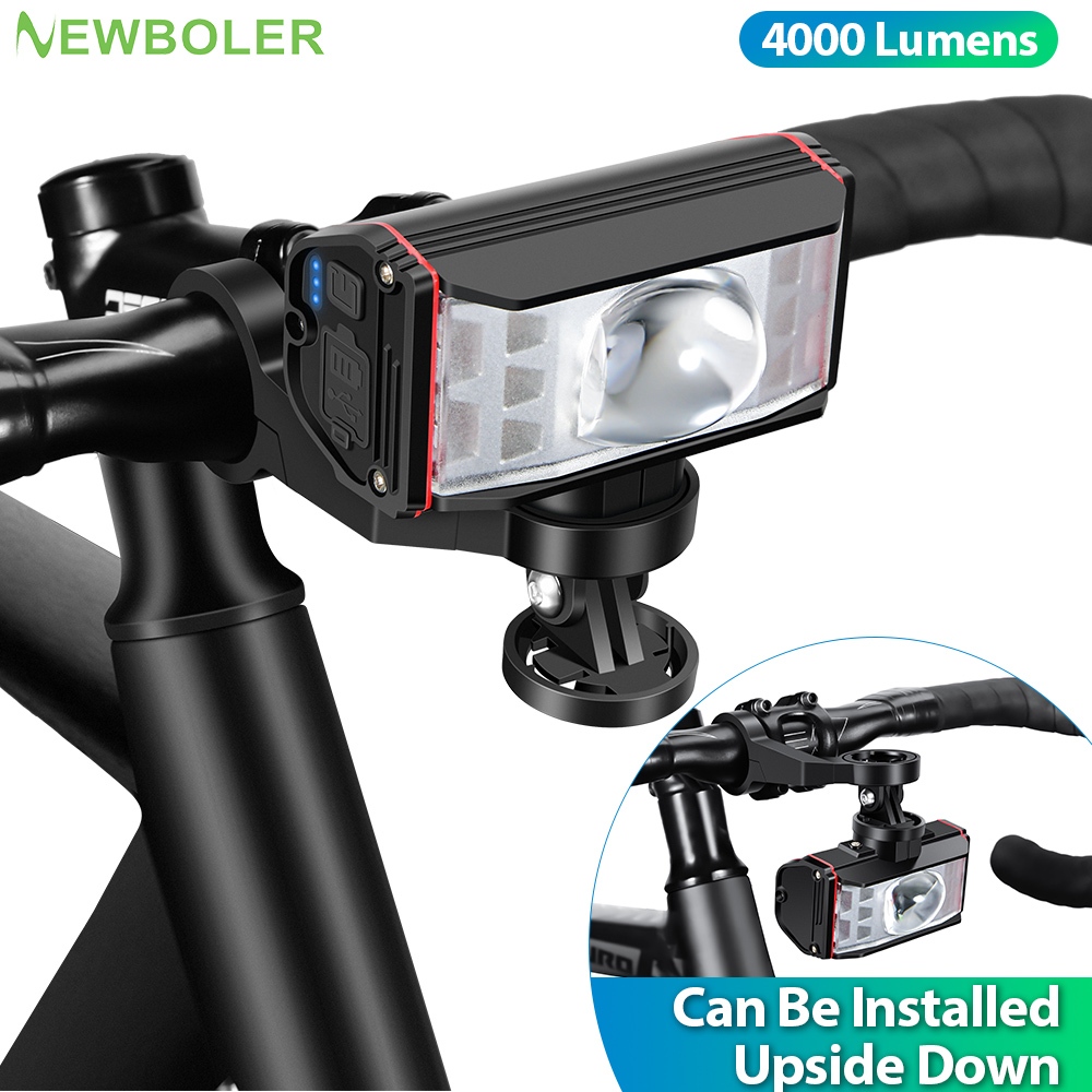 NEWBOLER 4000 Lumens Highlight Bike Light USB Rechargeable 5200mAh Waterproof Front Flash Light ...
