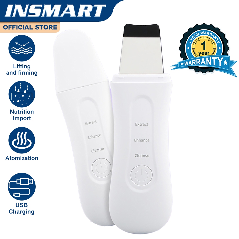INSMART Ultrasonic Skin Scraper Blackhead Scraper Exfoliating Acne ...