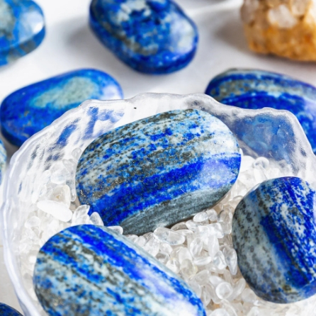 Natural Lapis Lazuli Palm Stone Healing Energy Hope Stone Stress Relief ...