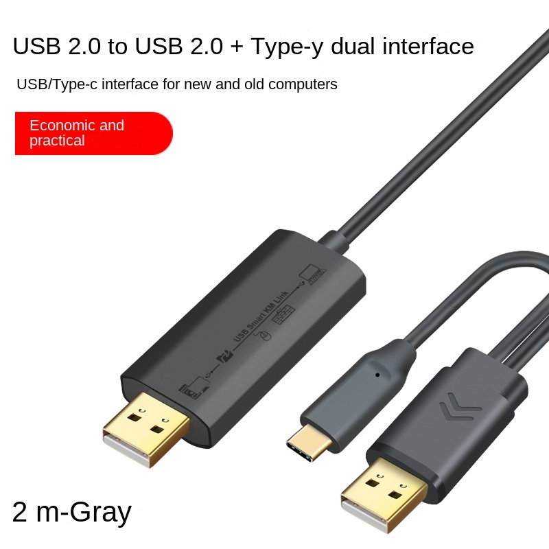 KM LINK USB Copy Cable Computer Data Transfer Type-C Connection Cable ...