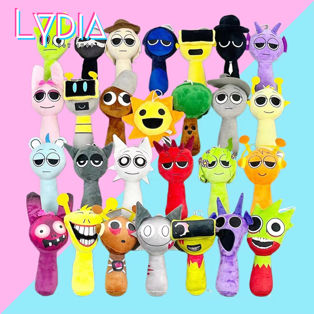 Sprunki Plush Incredibox Stuffed Toys 10'' Sprunky Wenda Gray Plushies ...