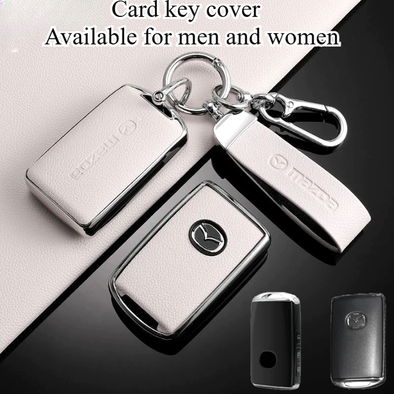 Mazda Leather Car Key Cover Auto Smart Remote Key Case for Mazda Alexa ...