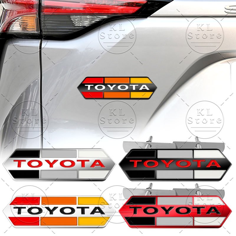 3D Metal Front Hood Grille Emblem Car Sticker Body Decor For Toyota ...