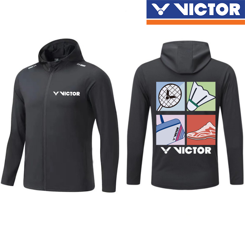 Victor badminton clothing jacket men and women with the same long ...