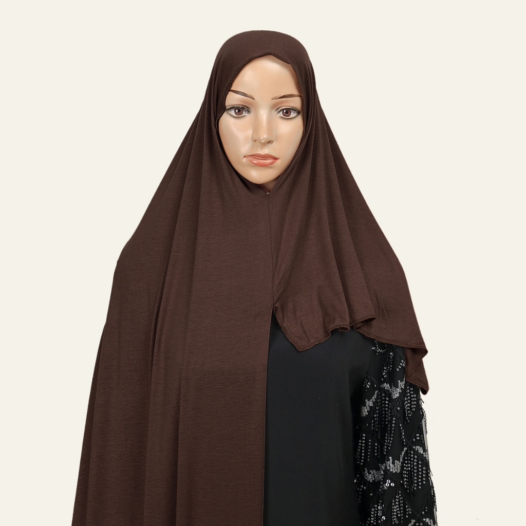 Loveme Elastic Instant Hijab Soft Jersey Cotton Scarf Scarf Mercerized ...