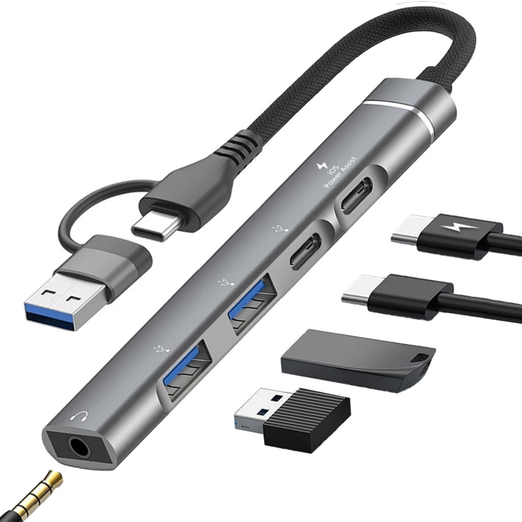 5 in 1 USB Type C Hub USB C to USB 3.0 USB C Data Transfer PD Fast ...