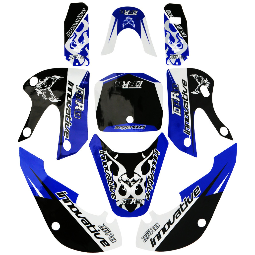 Blue Decals Graphics Sticker Kit For KLX110 KX65 Plastics DRZ110 RM65 ...