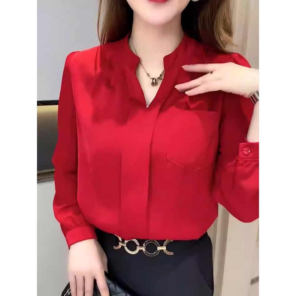 New women's shirt silky smooth without wrinkles or deformation, silky ...