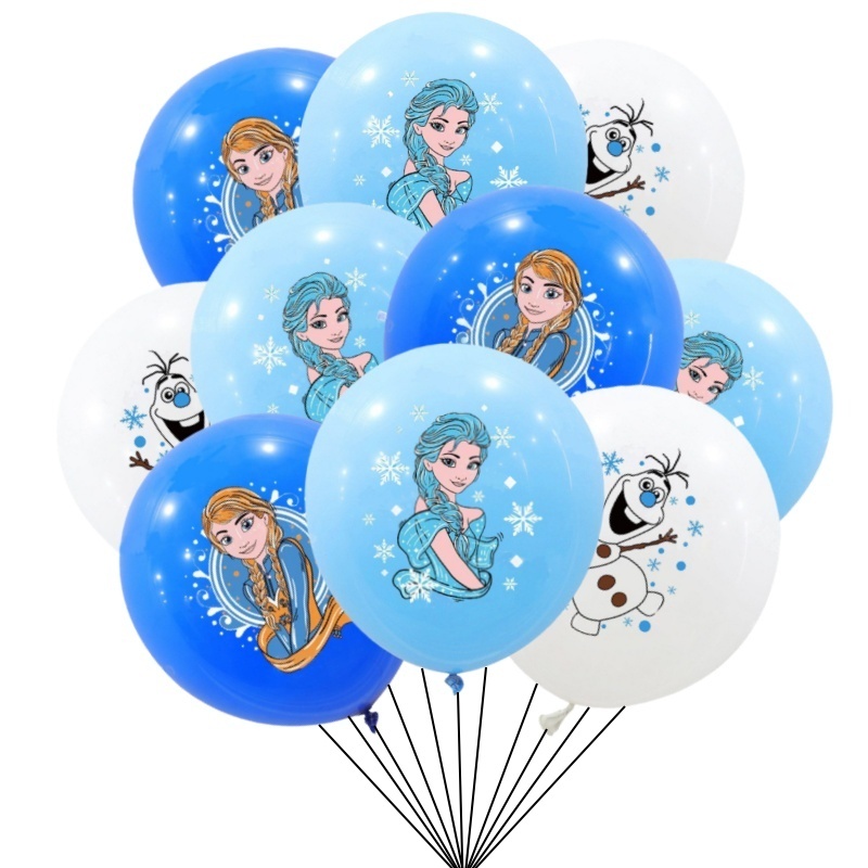 10pcs Frozen Anna Latex Balloons Birthday Party Decoration Elsa ...
