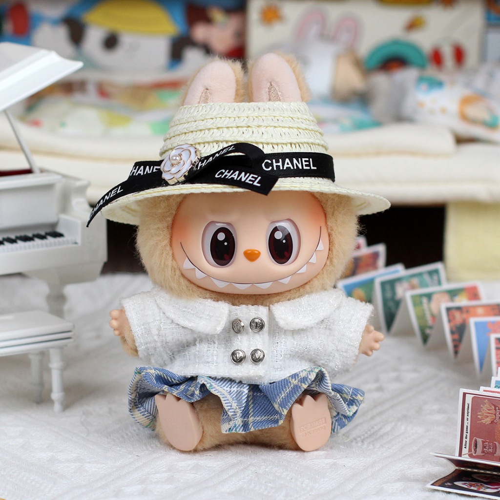 17cm Labubu V2 have a seat Small Scented Clothes Set (clothes only ...