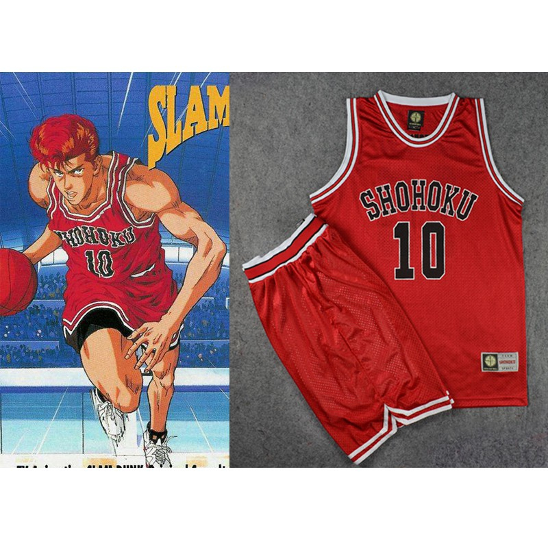 SLAM DUNK Shohoku Sakuragi Hanamichi Cosplay Sports Basketball ...