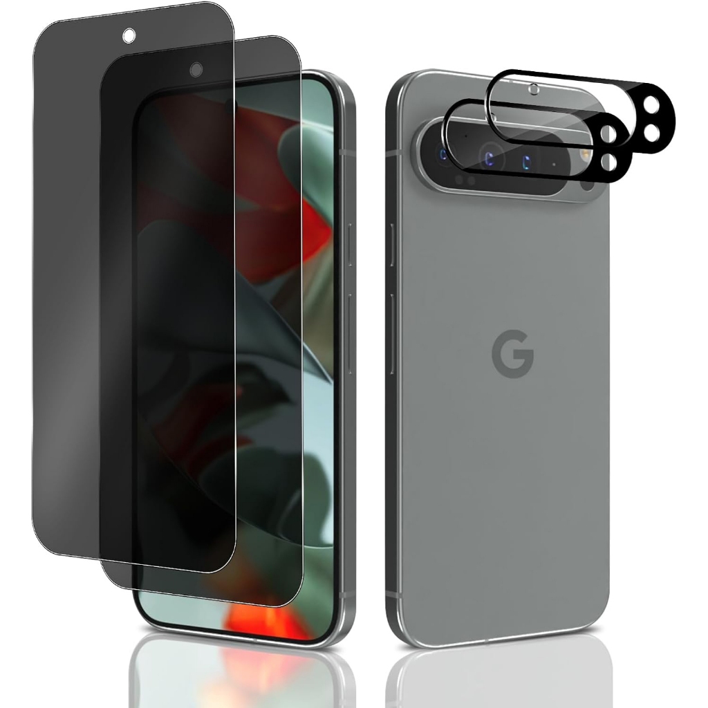 Pixel 9 Pro XL [2 pack] Tempered glass Privacy Screen Protector+[2 Pack ...