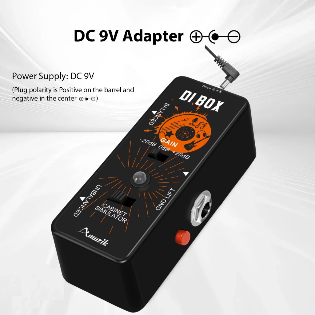 Amuzik Smart Simulator Direct Input Box with Ultra Low Distortion DI ...