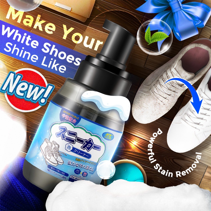 Japan Original Import Shoes Cleaning Foam White Shoes Cleaner Wash-Free ...