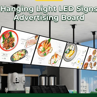 Advertising Display Board LED Menu Hanging Light Signs Board For Coffee ...