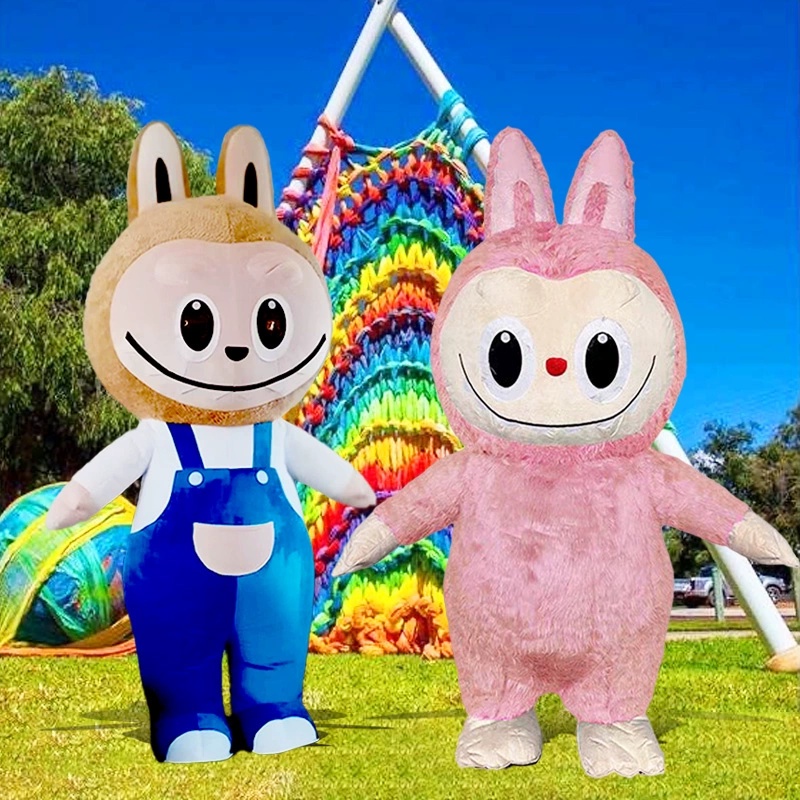 Inflatable Rompers Labubu Mascot Costume Cosplay Cartoon Animation ...