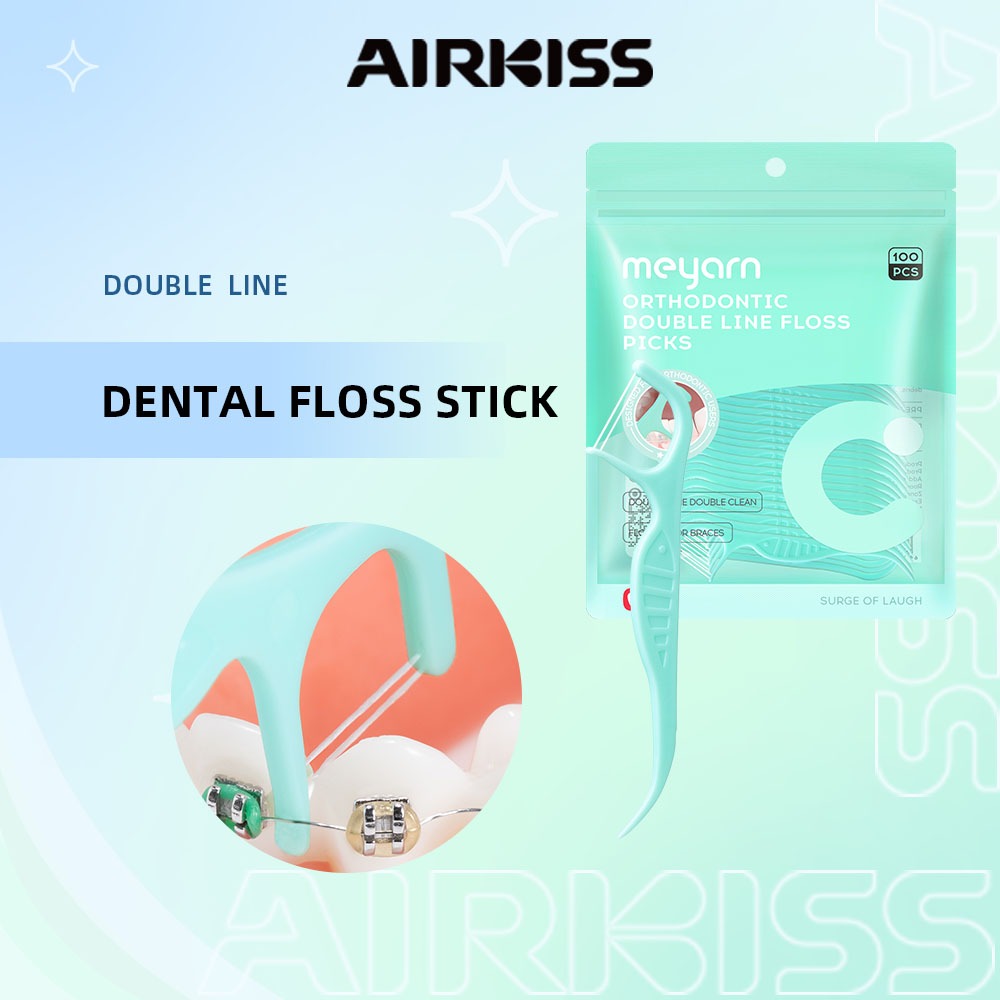 MEYARN Orthodontic Dental Floss Stick Double Head 100PCS/Pack Braces ...