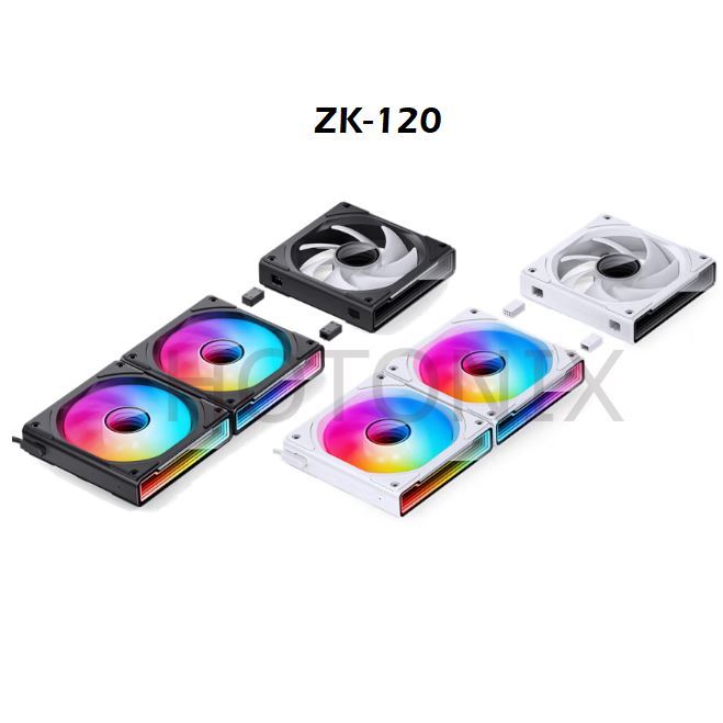 JONSBO ZK-120 120mm fan building block PWM ARGB forward reverse wind ...