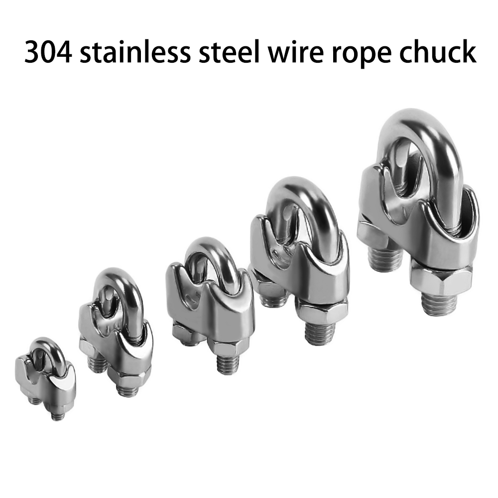304 Stainless steel wire clamp is used to Clamp Steel Wire Rope or Wire ...