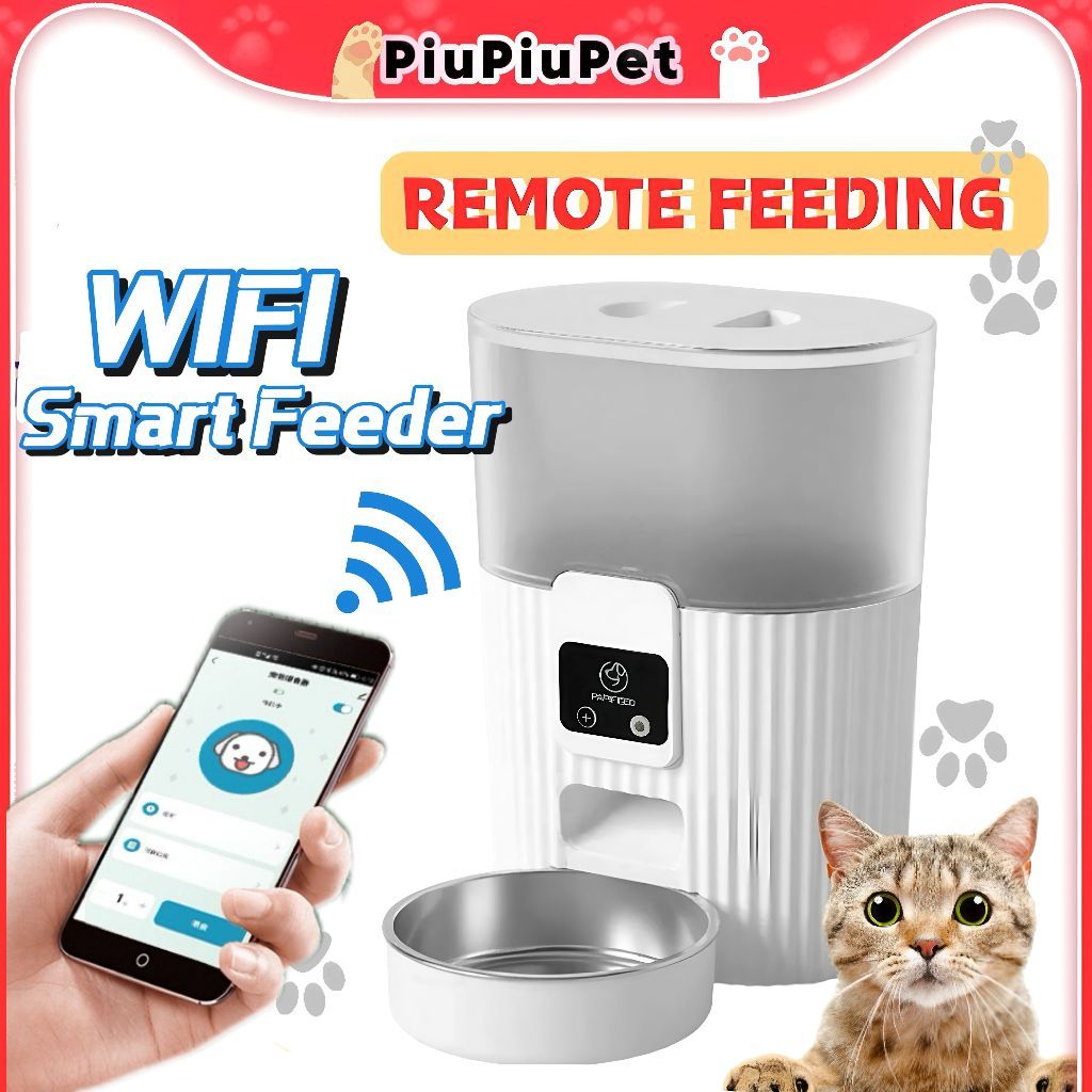 Automatic Smart Pet Feeder 3L APP WiFi Version Cat Dog Food Dispenser ...
