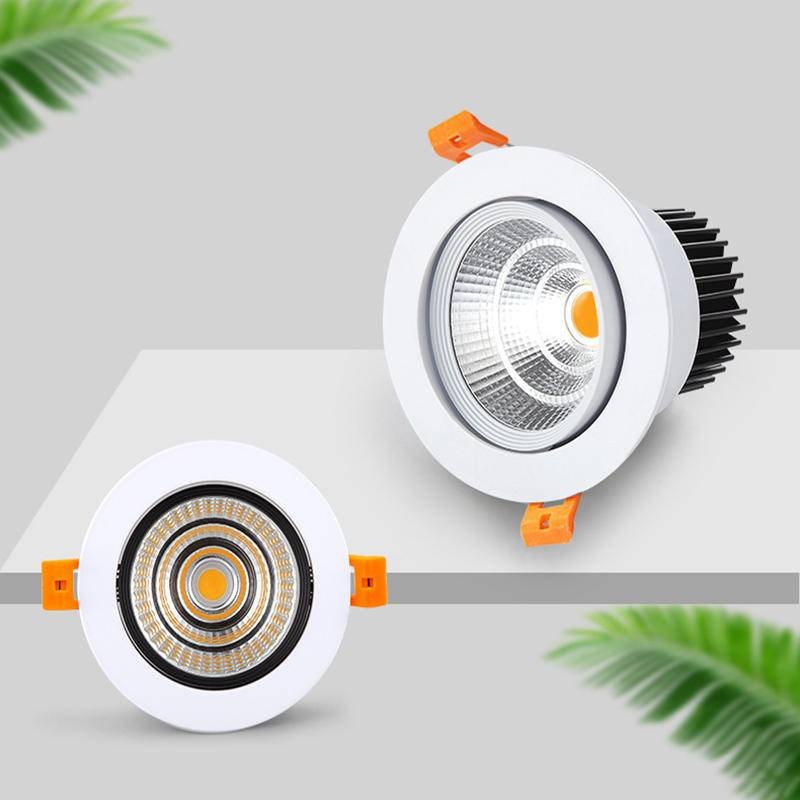 LED Anti Glare Spotlight 7W 10W 15W 20W 30W 40W 50W Home Lighting Fixture COB LED Recessed Light ...