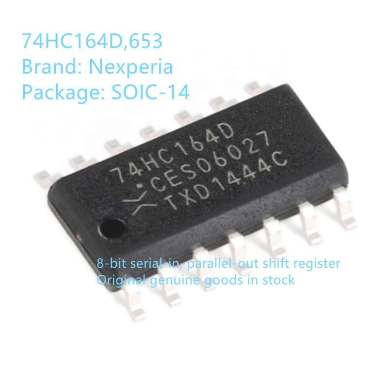10pcs 74HC164D,653 SOIC-14 8-bit serial input/parallel output shift register original 74HC164D ...