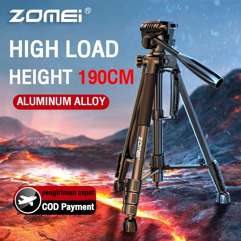 Zomei Q188 Camera tripod Aluminum Alloy Tripod with 3-Way Pan Tilt Head ...