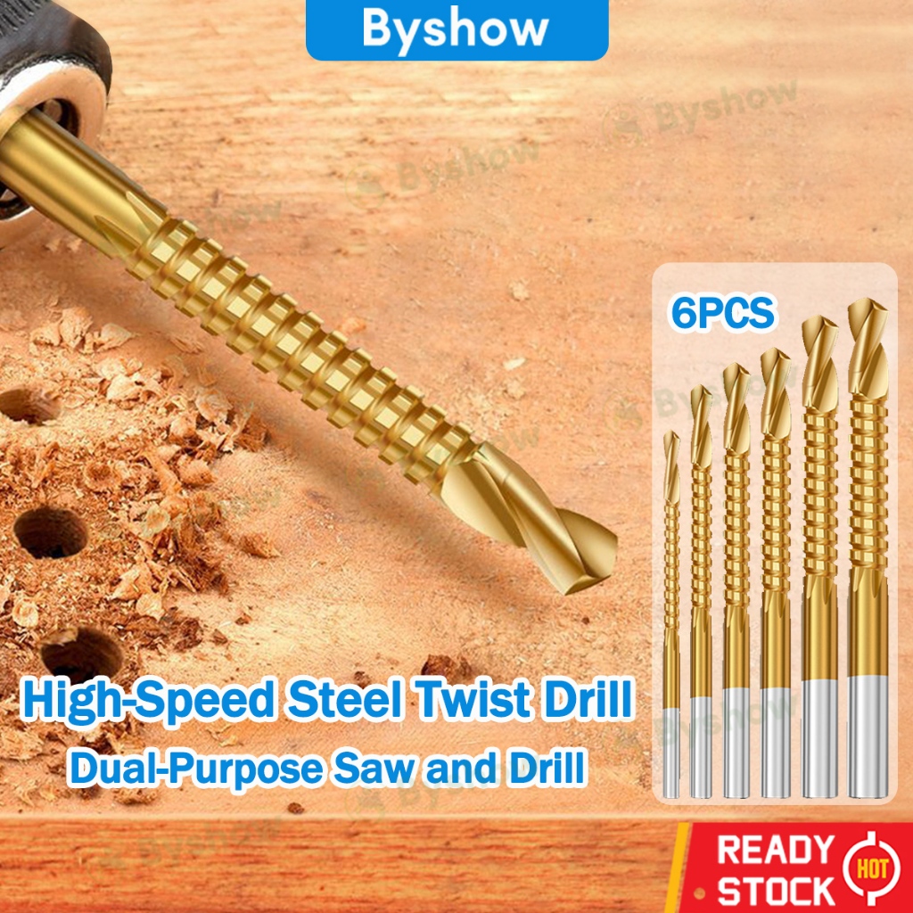 【Byshow】3-8mm HSS Twist Drill Bit Set Saw Drill Cutting Fully Grind 135 ...