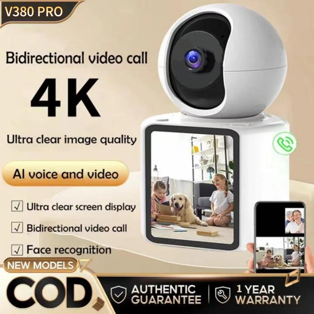 V380 PRO CCTV Camera Smart WIFI Camera 360° 4K 1080P Two way Audio AI ...