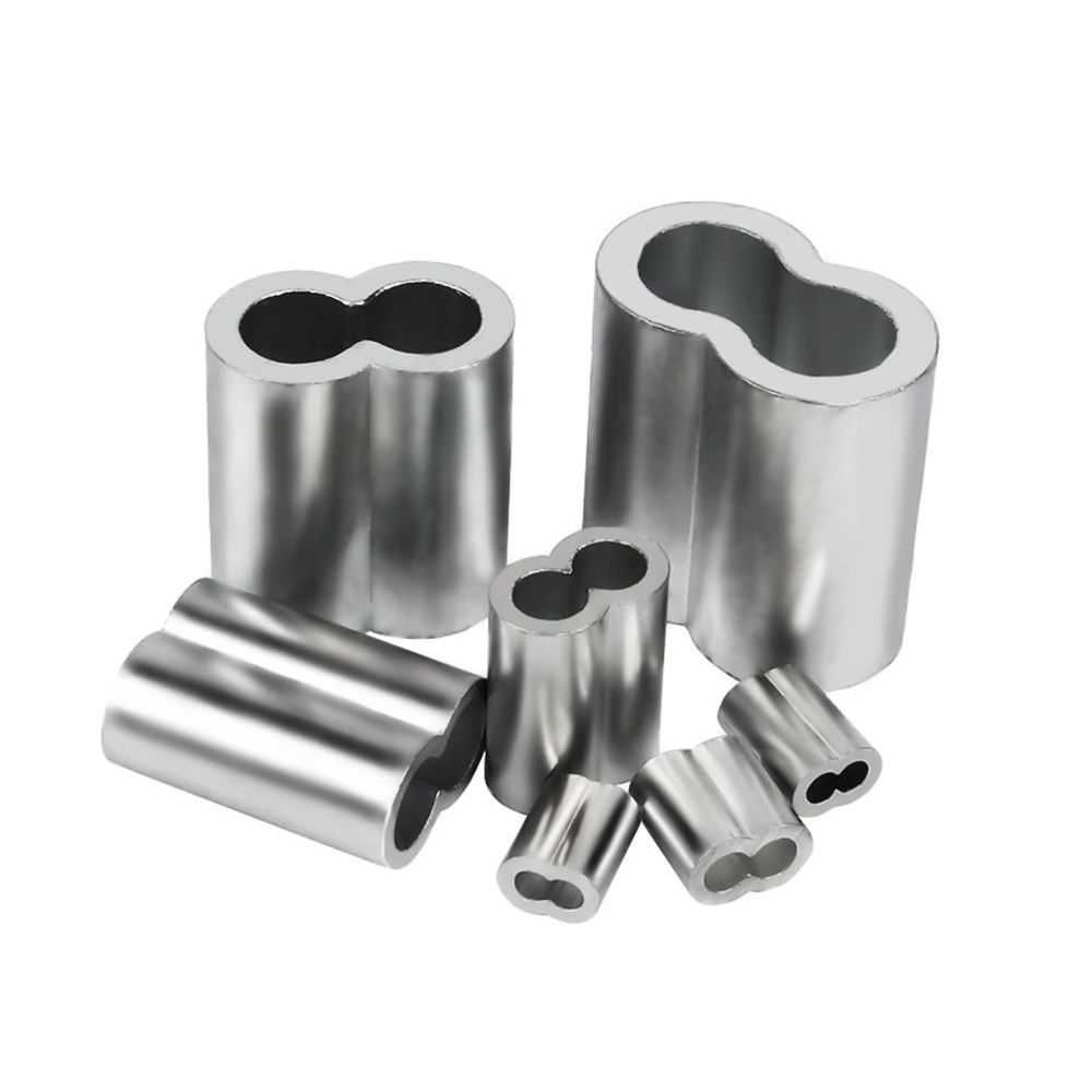 Double hole steel wire rope 8-shaped aluminum sleeve clamp 1-6mm steel ...