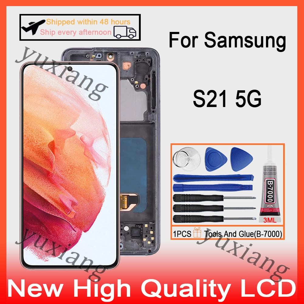 Original AMOLED OLED TFT Samsung Galaxy S21 5G LCD Touch Screen With Frame Replacement | Shopee ...