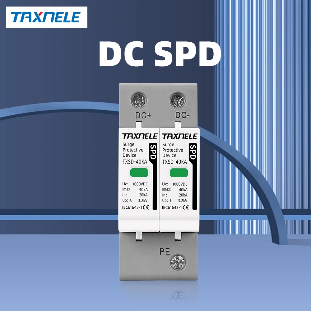 DC SPD Surge Protective Device 600V 800V 1000V 2P 40KA 60KA Solar ...