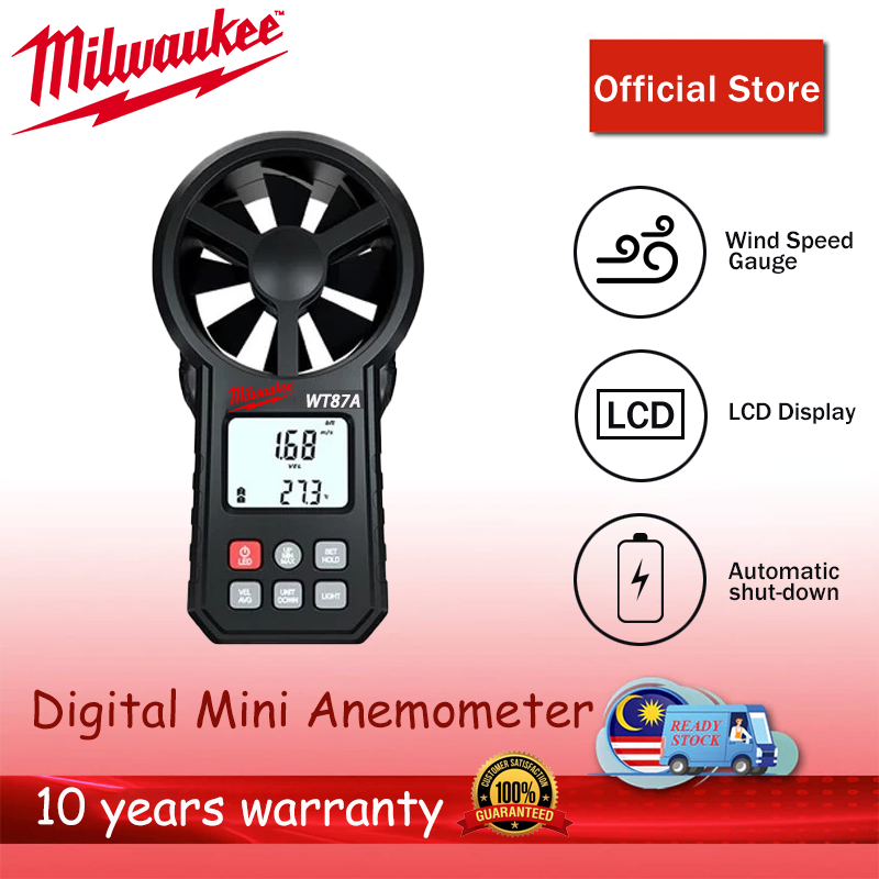 LCD Digital Anemometer 0-30m/s Wind Speed Meter -Hand-held Wind Speed ...