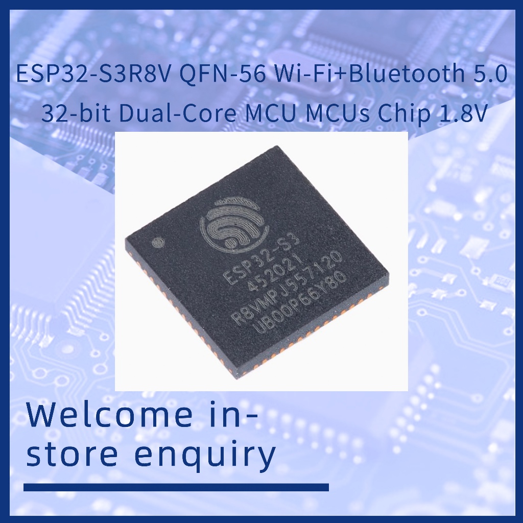 ESP32-S3 ESP32-S3R8V QFN-56 Wi-Fi+Bluetooth 5.0 32-bit Dual-Core MCU MCUs Chip 1.8V | Shopee ...