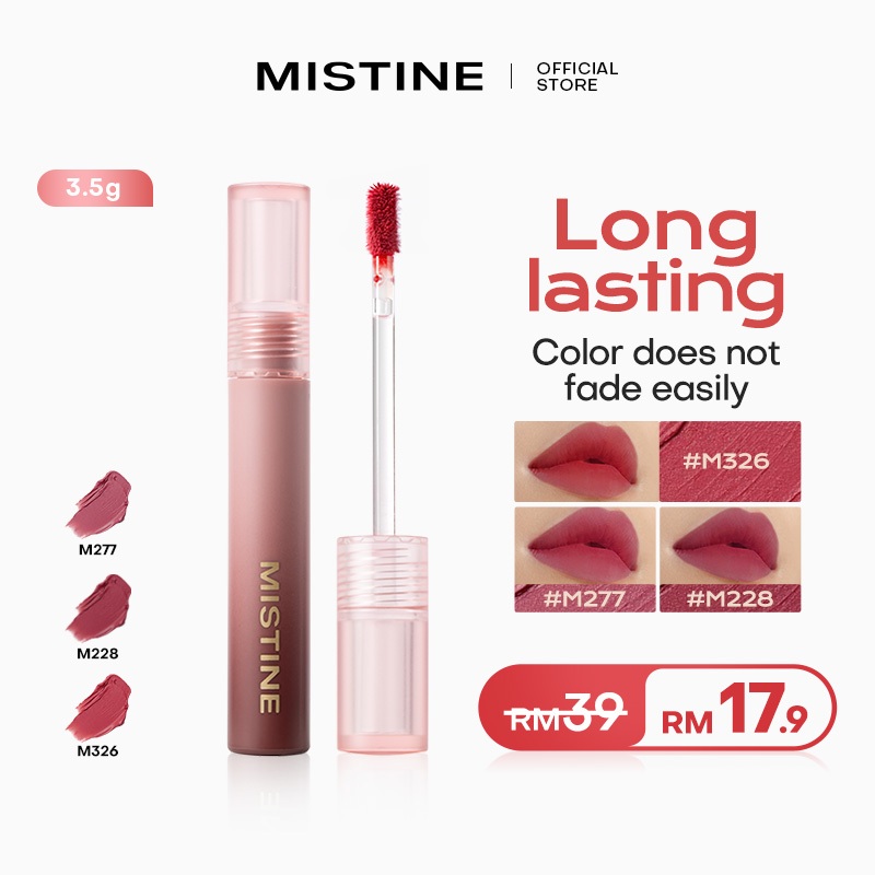 MISTINE Sunset Matte Lip Glaze Lipstick Transferproof Lip Matte Tint [Non-transfer Smooth ...