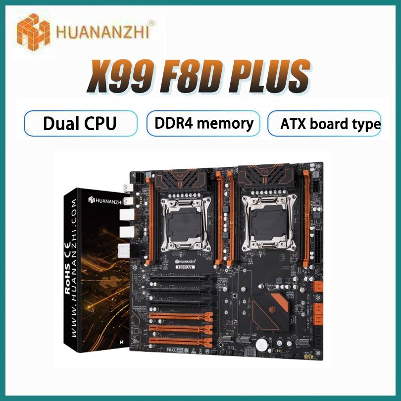 Huananzhi X99 F8D PLUS motherboard supports Intel dual CPU E5 2670 2666 2640 2696 V3 V4 DDR4 ...