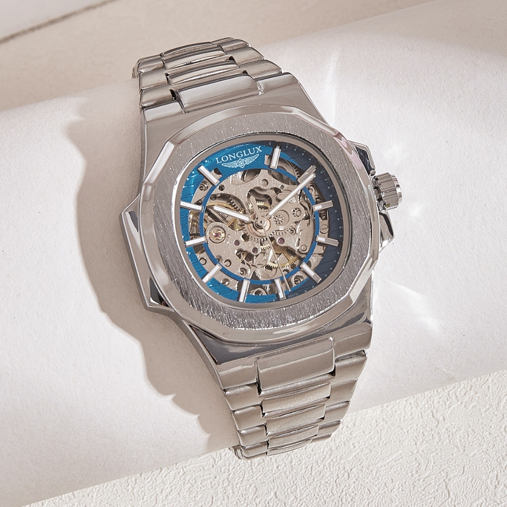 Men automatic watch original mechanical waterproof stainless steel ...
