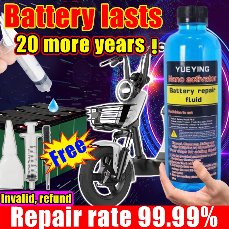 【Free Gifts】 Car Battery Repair Liquid 500ml Battery Acid Water Serbuk ...