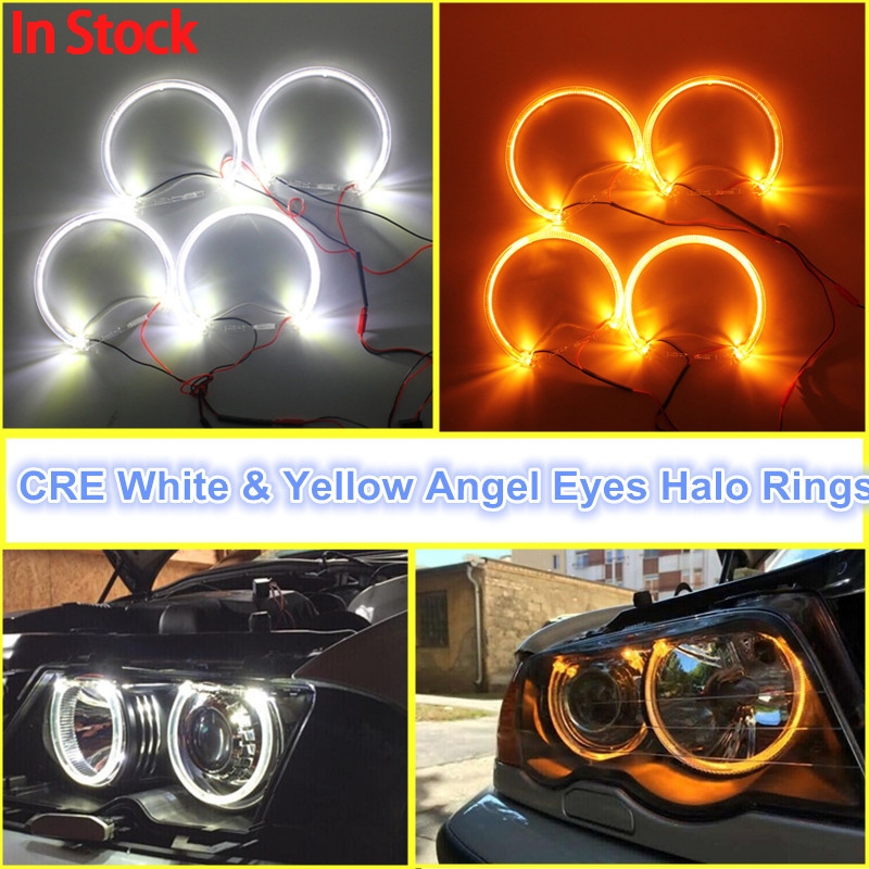 Angel Eyes Light for BMW E36 E38 E39 E46 White Yellow Car LED CCFL ...