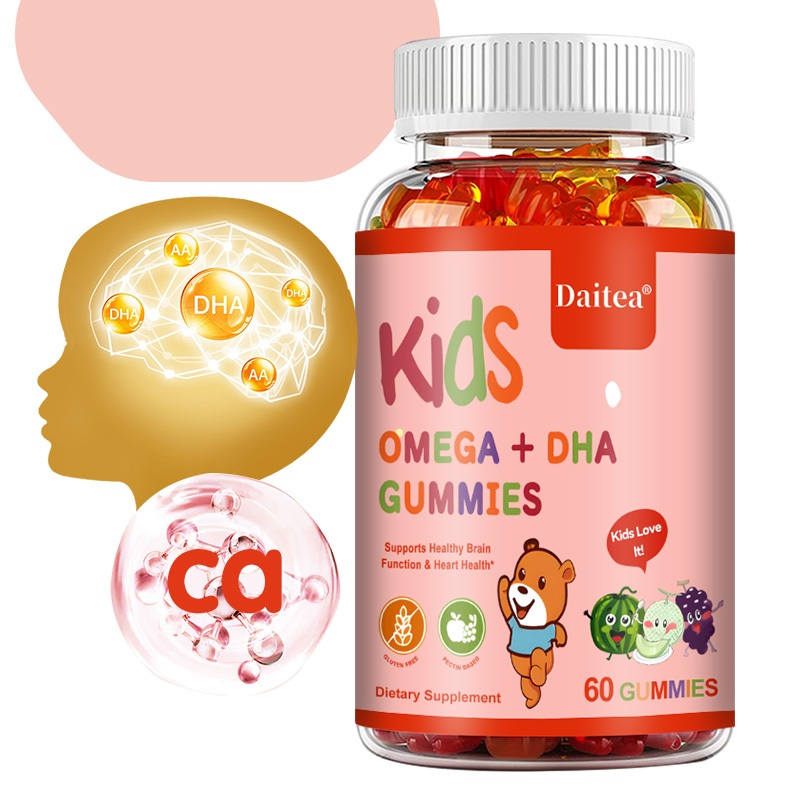 Kids DHA and Omega Gummies, Supports Brain, Heart, Eyes and Immunity ...