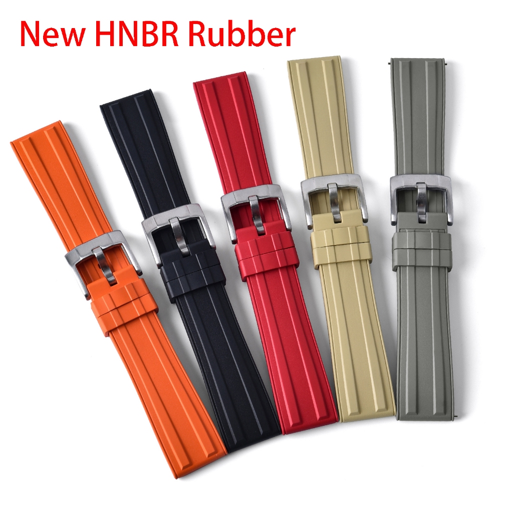 Original Design HNBR Rubber Watch Strap 20mm 22mm New Locking Feature ...