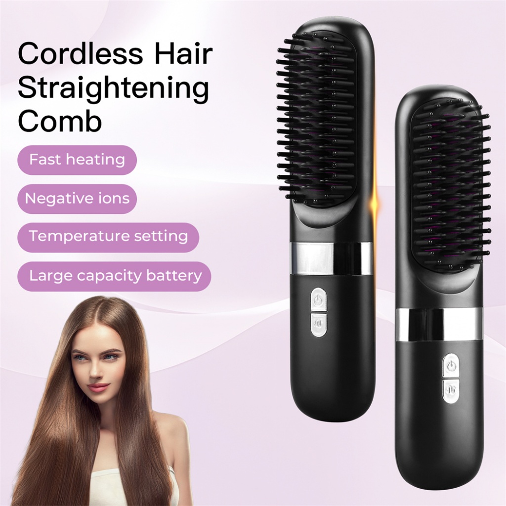 CkeyiN Straightener Comb Wireless Electric lonic Hair Women Electric ...