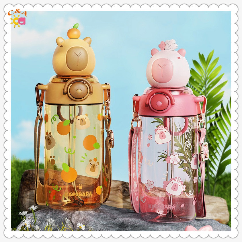 650ml Kapibara Straw Water Cup High-value Large-capacity Portable Water Cup Student School Cup ...