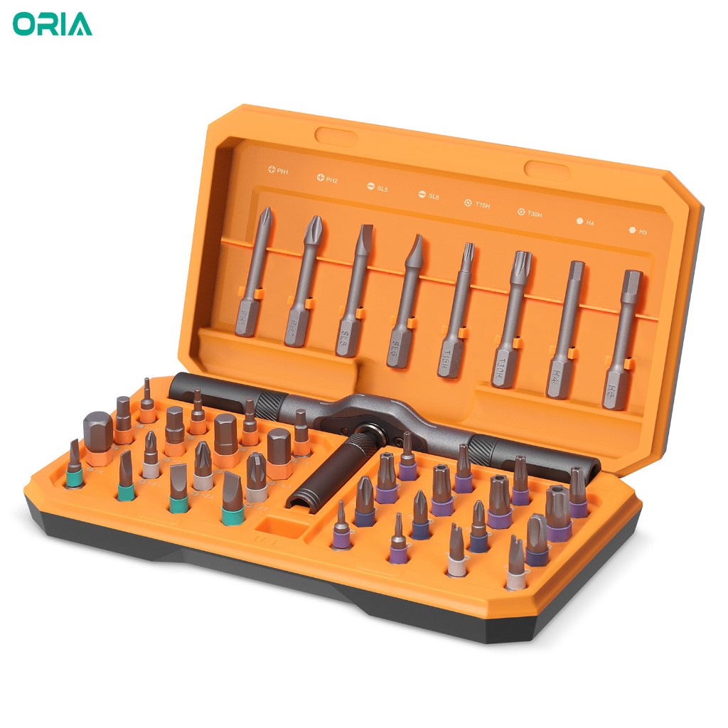 ORIA 42 in 1 Mini Precision Screwdriver Ratchet Screwdriver Set with 40 ...