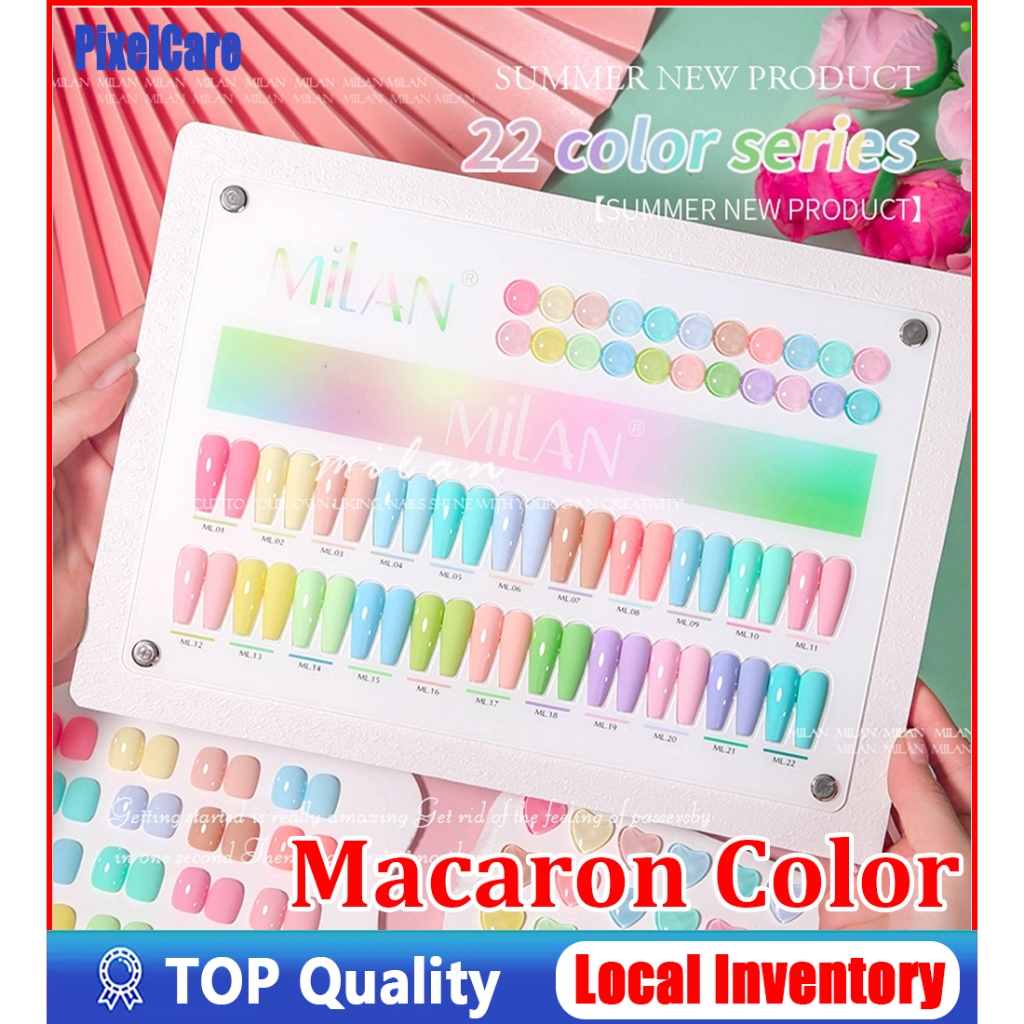 Milan 15ml 22 color Macaron Gel Nail Polish Set Nail Kit for Salon Gel Manicure and Nail Art DIY ...